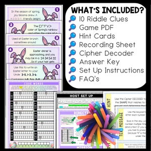 Easter Scavenger Hunt for Kids With Escape Room Puzzles, Printable ...