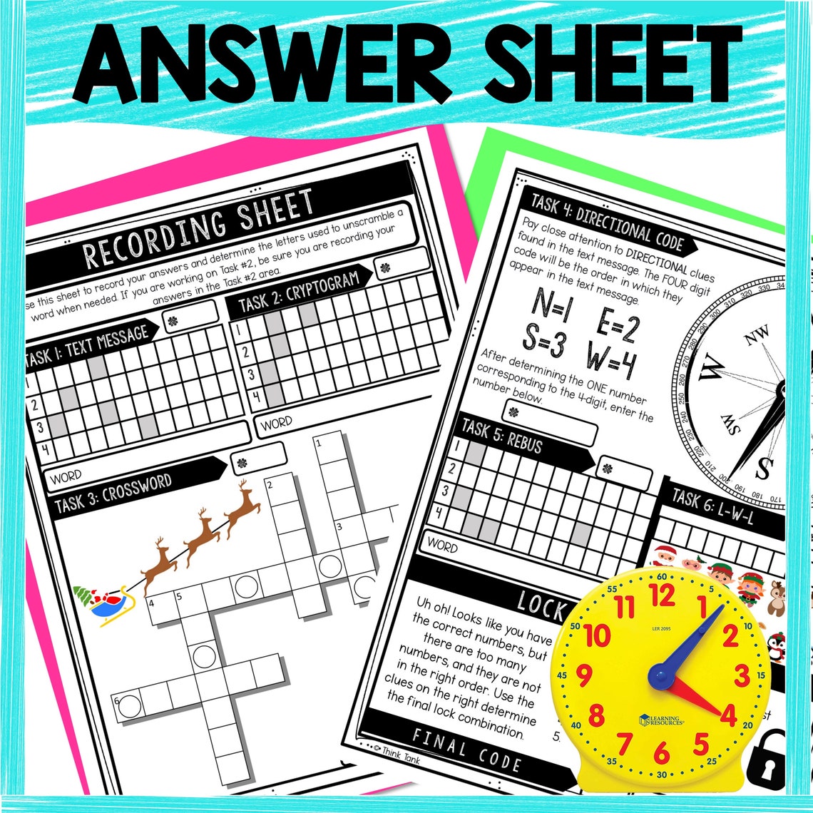 Christmas Escape Room Code for Kids Printable Party Game - Etsy