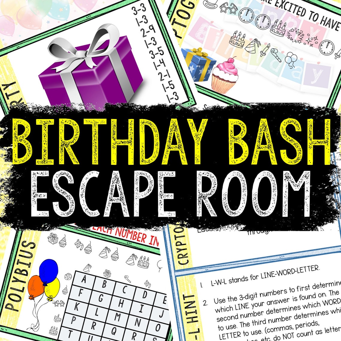 Escape Room for Kids Printable Party Game Birthday Bash | Etsy