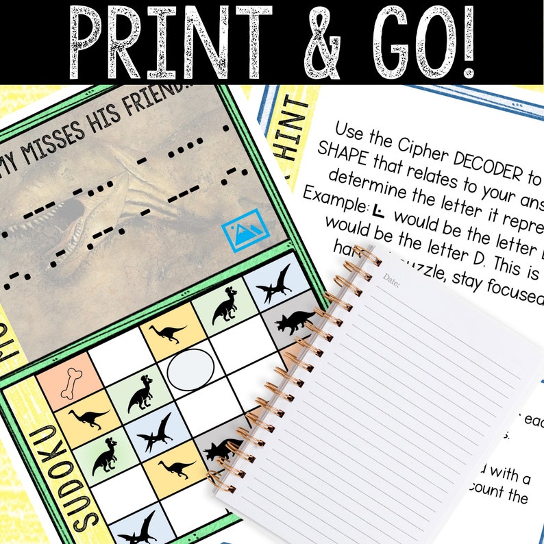 Escape Room for Kids - DIY Printable Game – Lost Dinosaur Escape Room ...