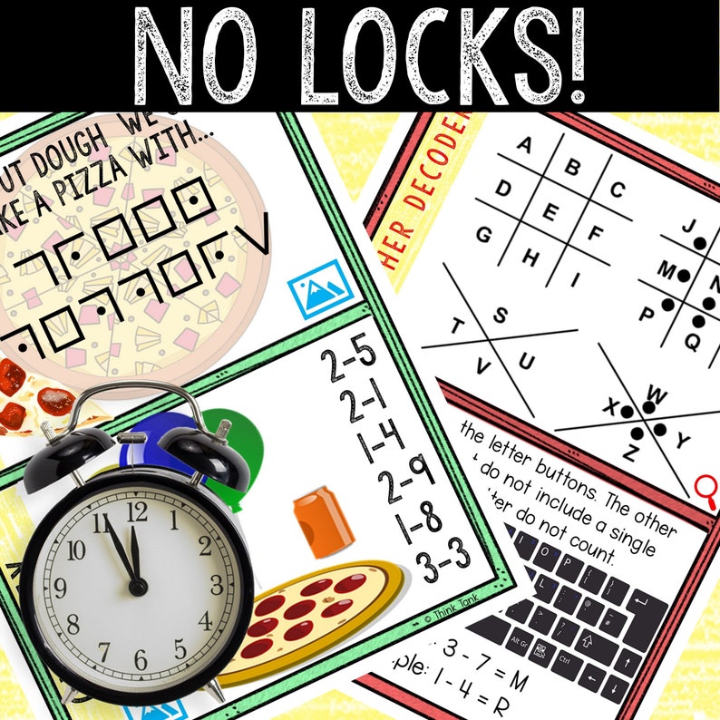 Escape Room for Kids Printable Party Game Pizza Pizzaz - Etsy