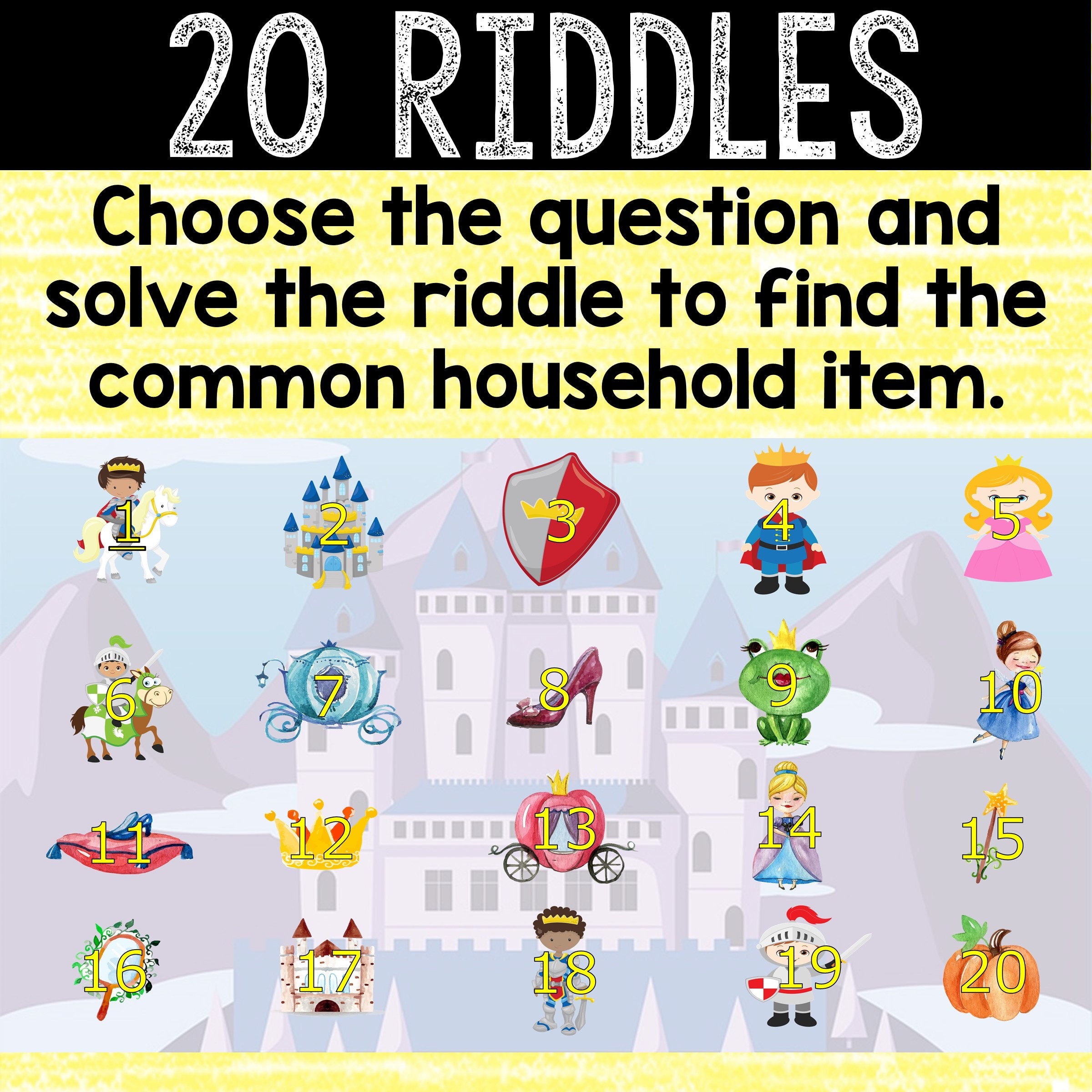 Princess Fairytale Theme Virtual Scavenger Hunt for Kids - Etsy