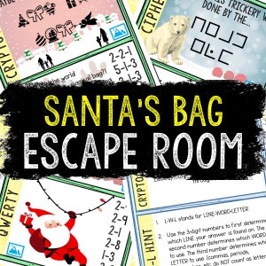 Christmas Escape Room for Kids - Printable Party Game – Santa's Bag ...