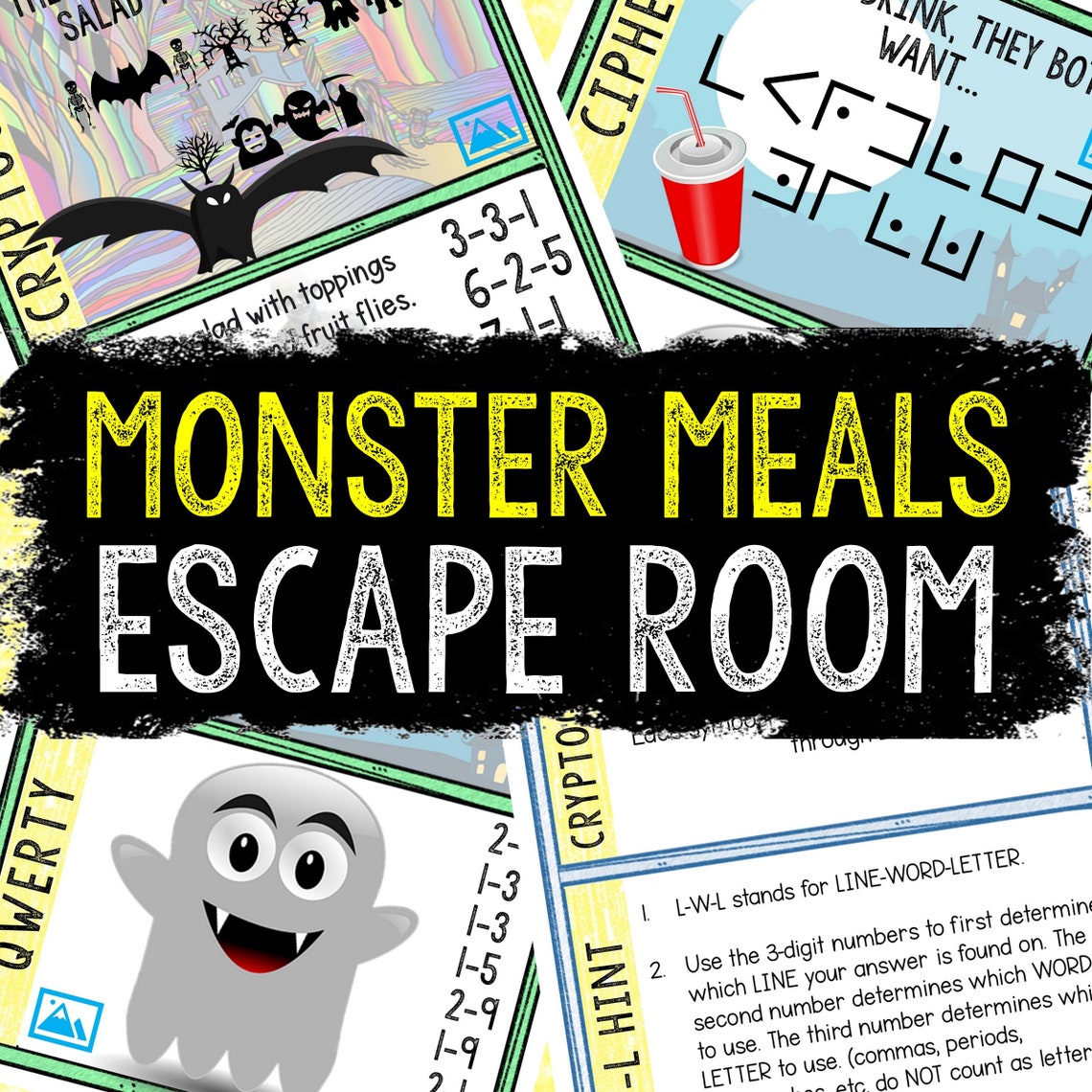 Halloween Escape Room for Kids Printable Party Game - Etsy