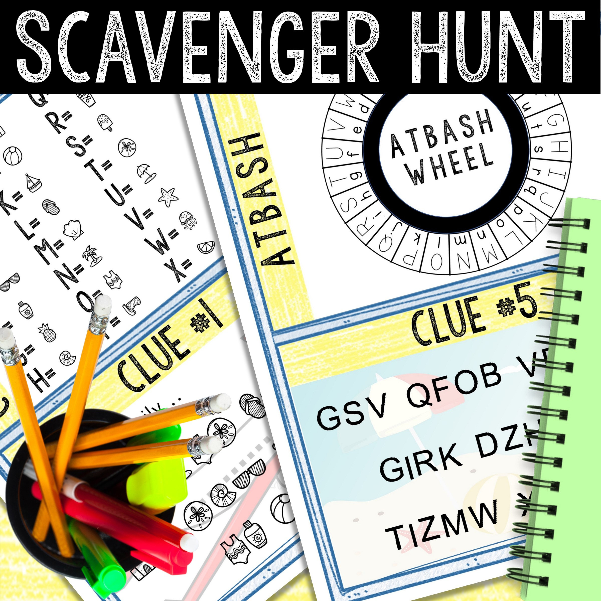 Logic Puzzle Scavenger Hunt Game for Kids - Party Game - Summer ...