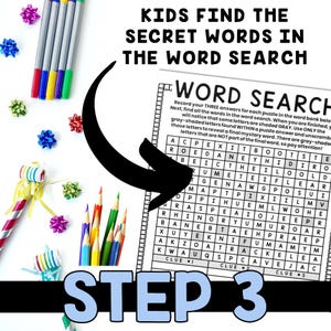 Safari Escape Room Word Search, Printable Party Game for Kids, Puzzles ...