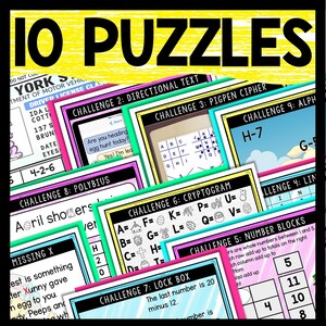 Easter Escape Room GRID for Kids, Printable Party Game, Scavenger Hunt ...