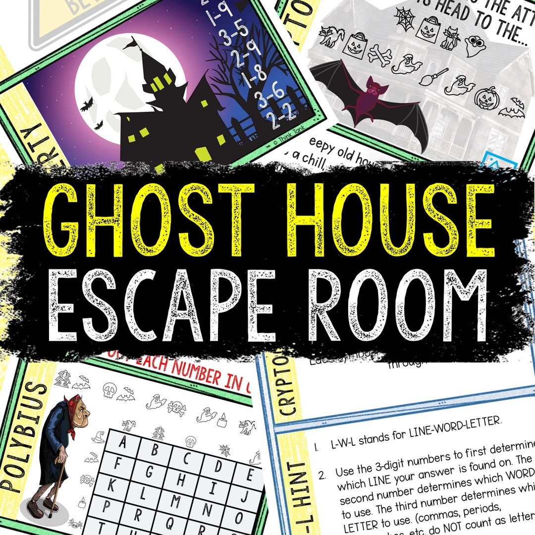Halloween Escape Room for Kids, Printable Party Game, Ghost House ...