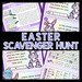 Easter Scavenger Hunt for Kids, Indoor Printable Game, Secret Code ...