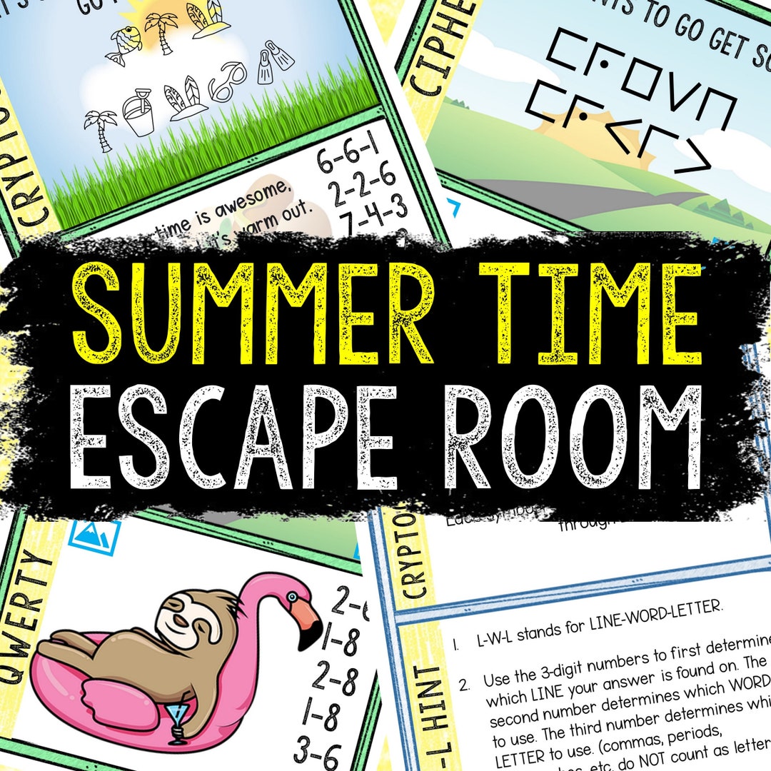 Escape Room for Kids - DIY Printable Game – Summer Time Escape Room Kit ...