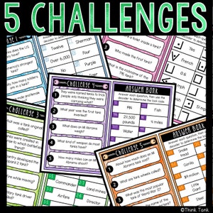Tanks Trivia Game - Escape Room for Kids - Printable Party Game ...