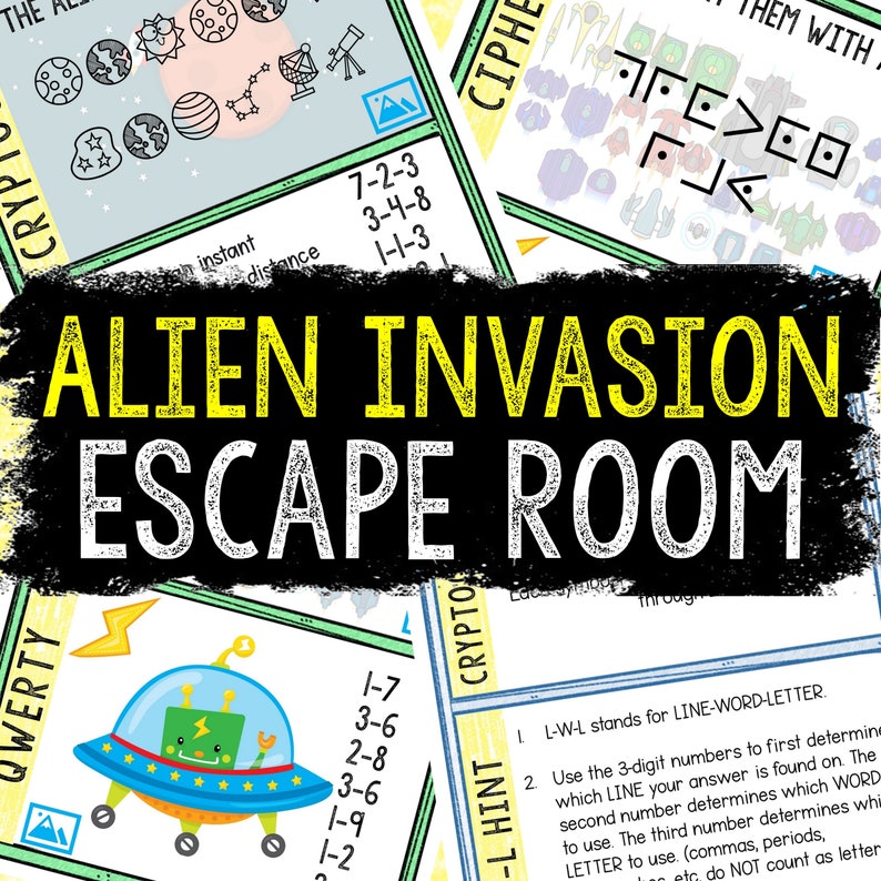 Escape Room for Kids DIY Printable Game Alien Invasion - Etsy