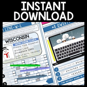 Winter Escape Room for Kids, Printable Party Game, Cipher Puzzles ...