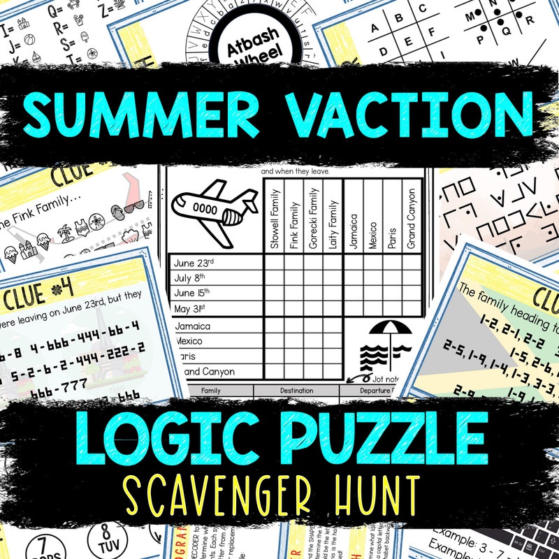 Printable Logic Puzzles - Etsy