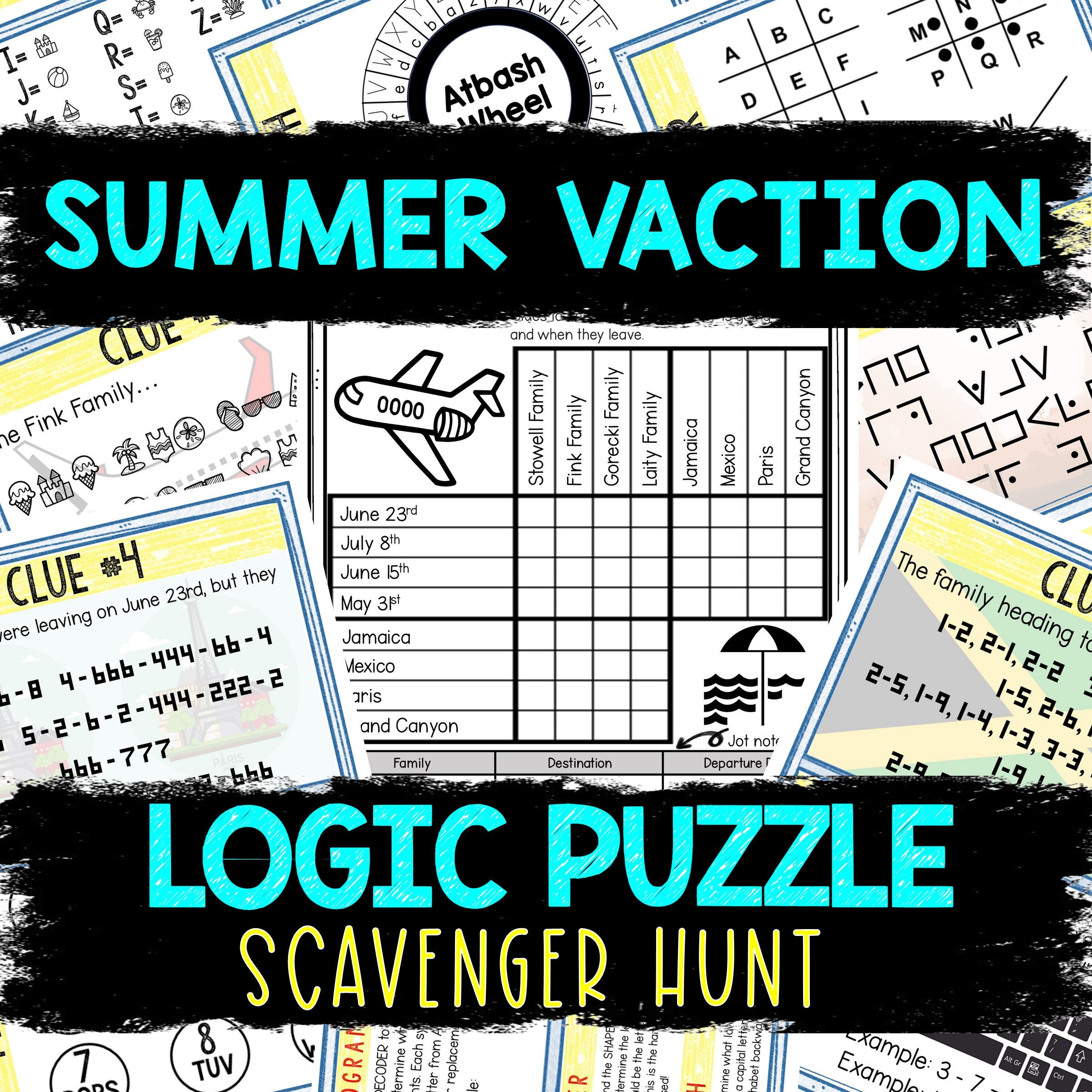 Logic Puzzle Scavenger Hunt Game for Kids Party Game - Etsy
