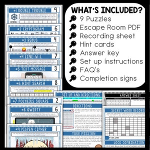 Winter Escape Room for Kids, Printable Party Game, Cipher Puzzles ...