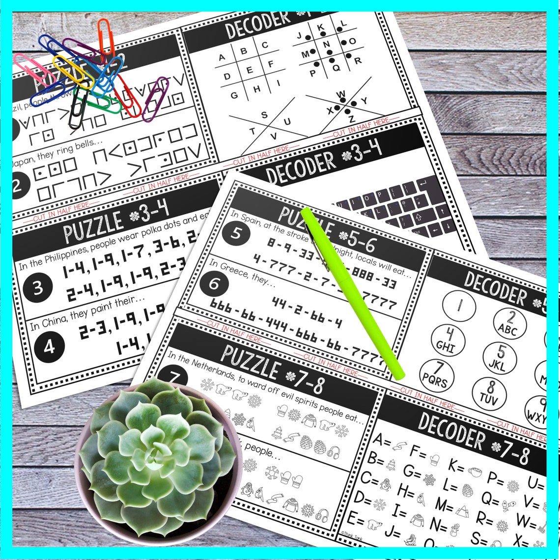 New Year's Traditions Game - Scavenger Hunt for Kids - Escape Room ...