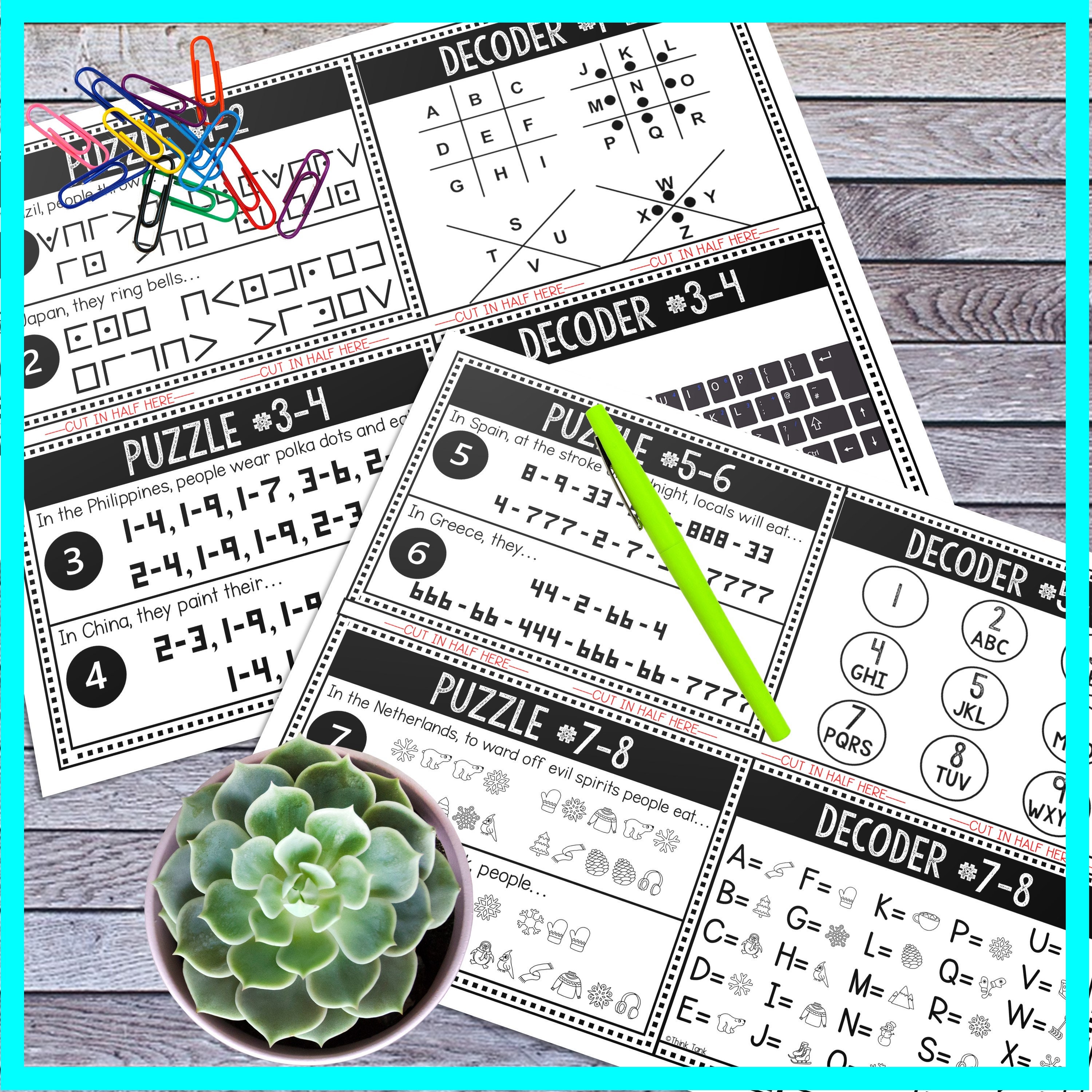 New Year's Traditions Game - Scavenger Hunt for Kids - Escape Room ...