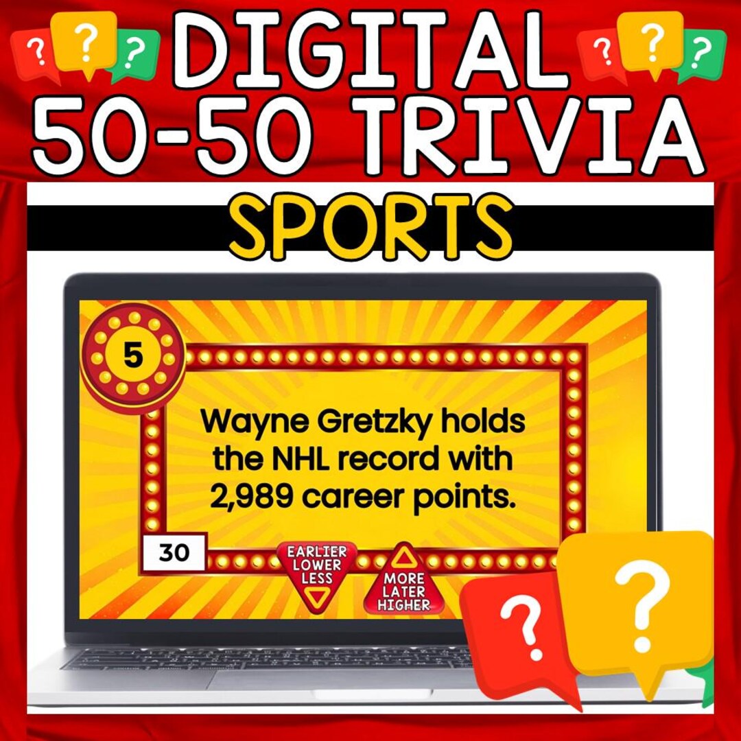 Virtual Trivia Game, Sports, Digital Quiz Game, Powerpoint, Family Game ...