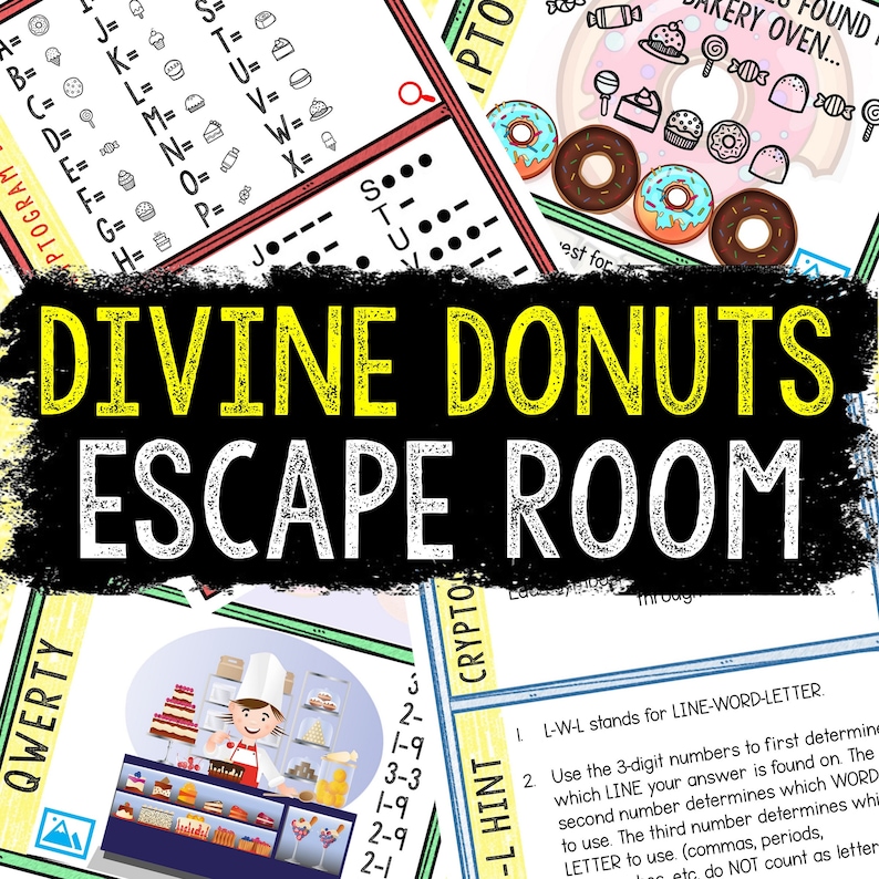 Escape Room for Kids - DIY Printable Game – Divine Donuts Escape Room ...