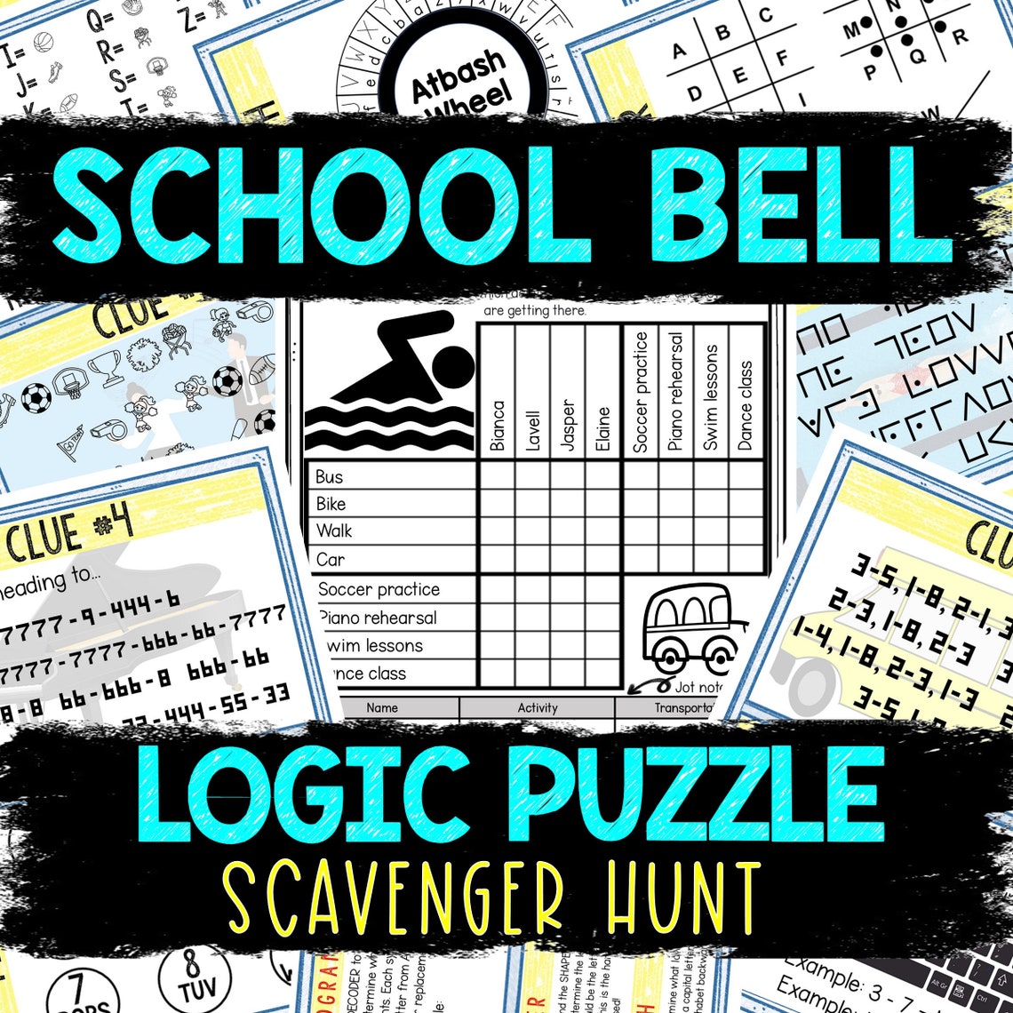 Logic Puzzle Scavenger Hunt Game for Kids Party Game - Etsy
