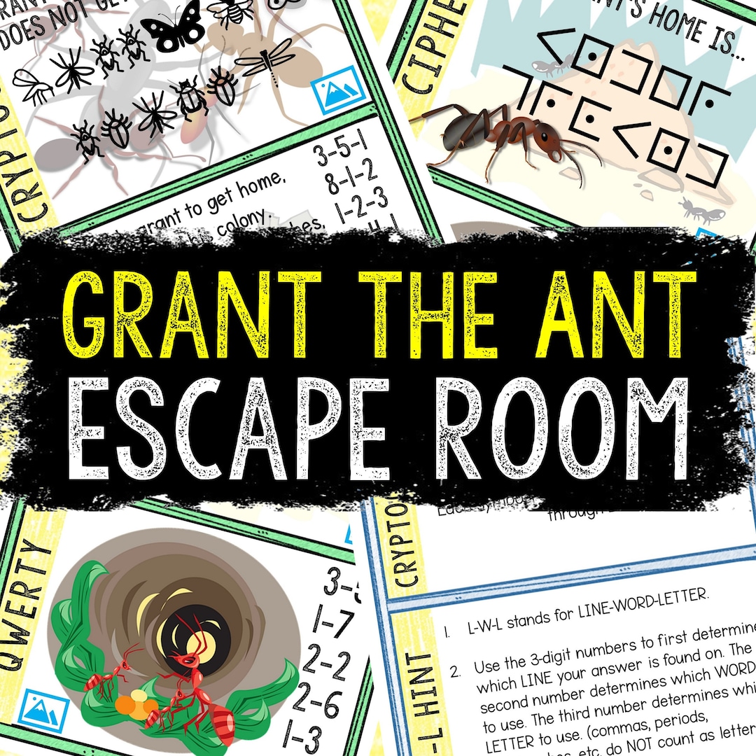 Escape Room for Kids - DIY Printable Game – Grant the Ant Escape Room ...