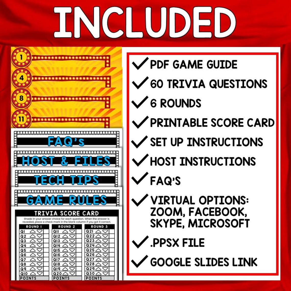 Virtual Trivia Game, Halloween, Digital Quiz Game, Powerpoint, Family ...