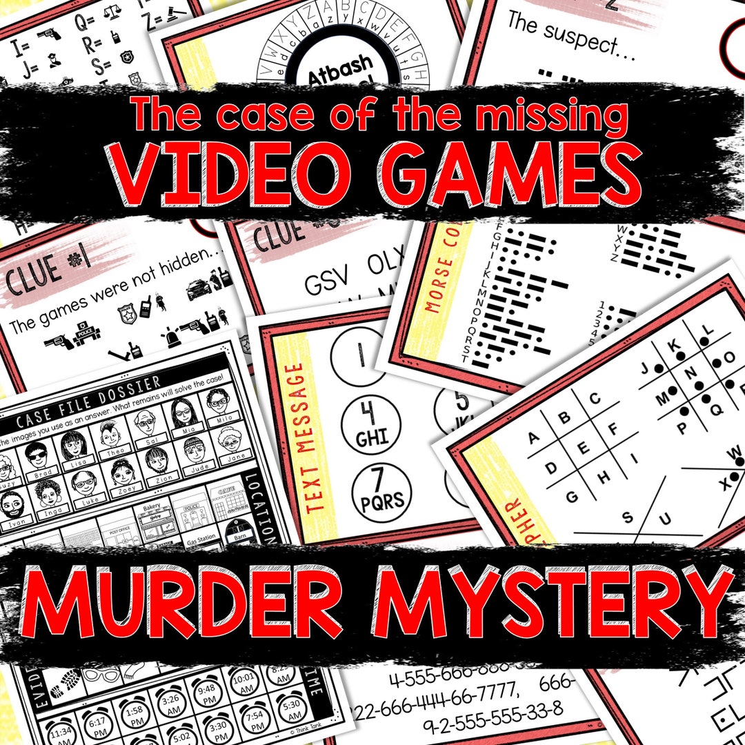 Murder Mystery Game for Kids – Spy Party – Video Games Missing – Secret ...