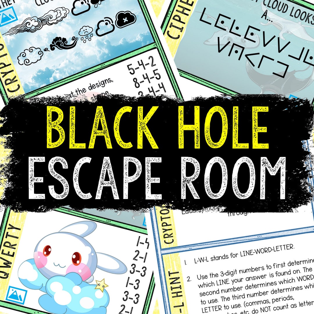 Escape Room for Kids - Printable Party Game – Black Hole Escape Room ...