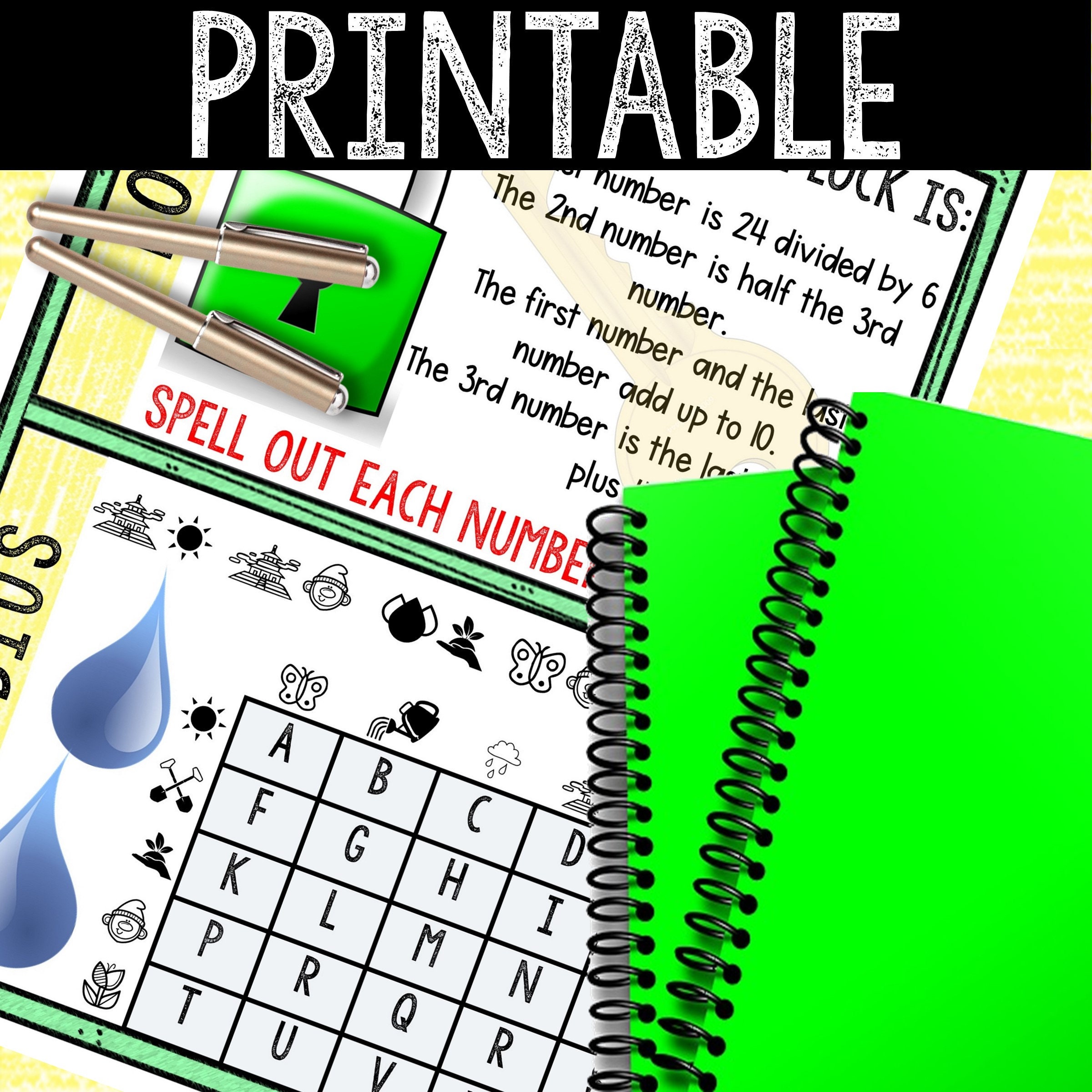 Escape Room for Kids Printable Party Game \u2013 Football Playbook ...