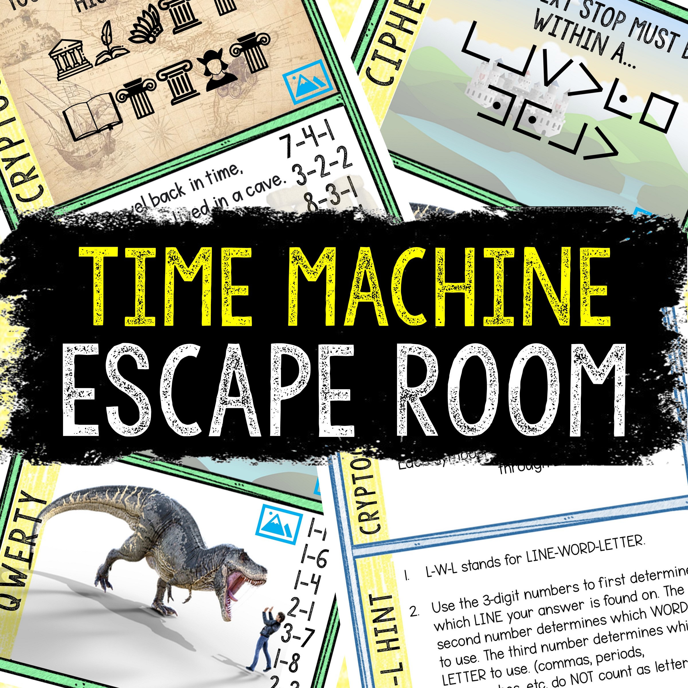 Escape Room for Kids Printable Party Game Time Machine - Etsy