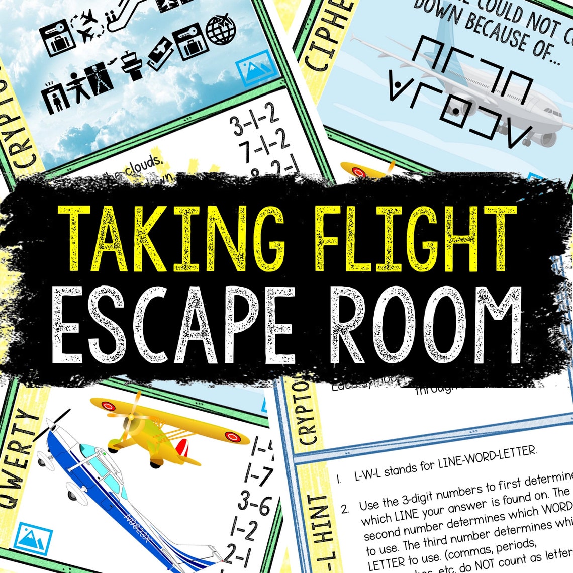 Escape Room for Kids Printable Party Game Taking Flight | Etsy