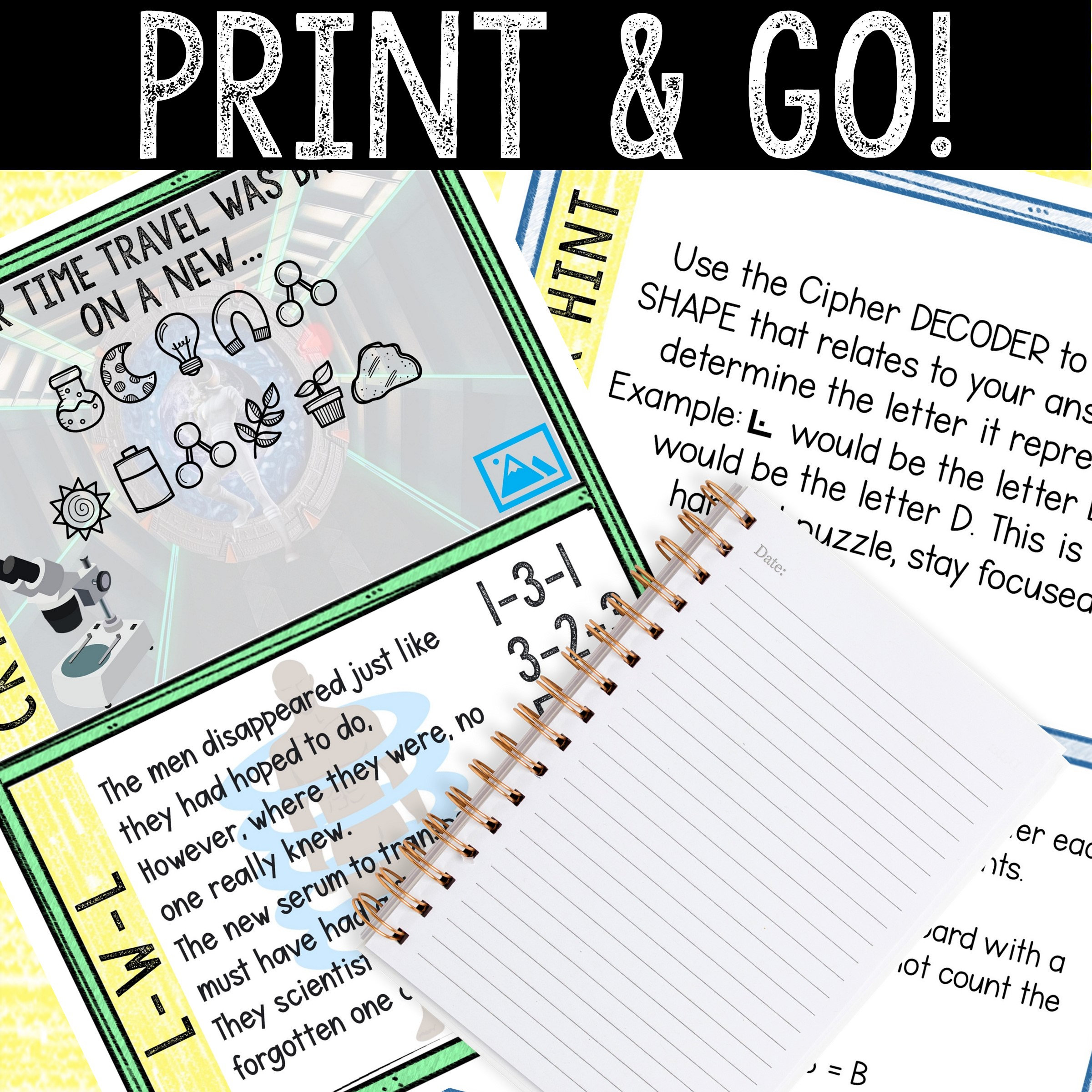 Escape Room for Kids Printable Party Game Time Travel | Etsy