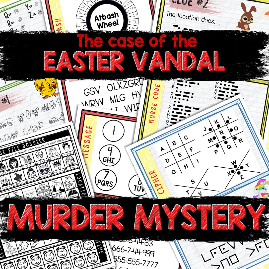 Murder Mystery Game for Kids – Spy Party – Easter Vandal – Secret Agent ...