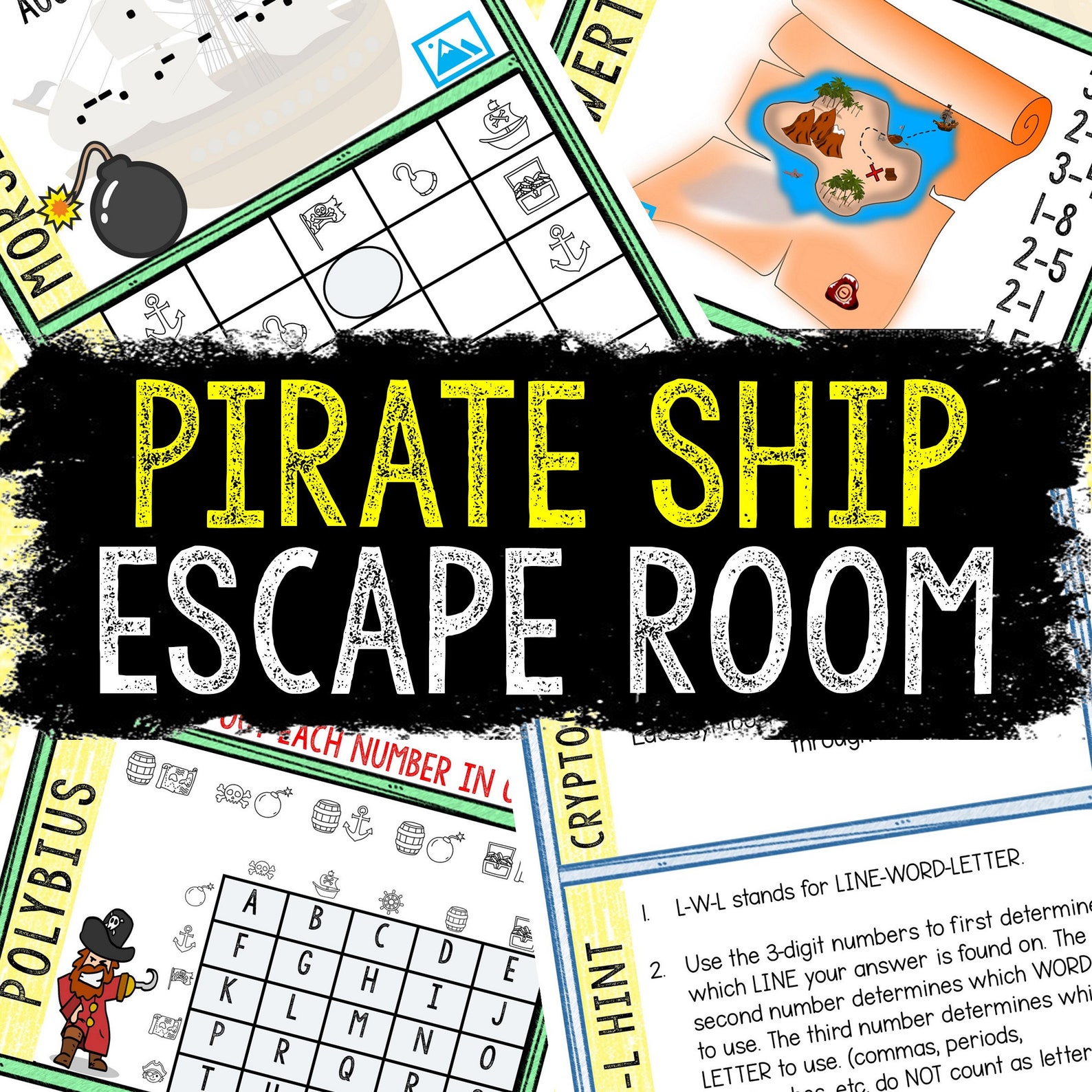 Escape Room for Kids - Printable Party Game – Pirate Ship Escape Room ...