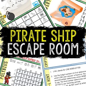 Escape Room for Kids - Printable Party Game – Pirate Ship Escape Room ...