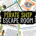 Escape Room for Kids Printable Party Game Pirate Ship Escape Room Kit ...