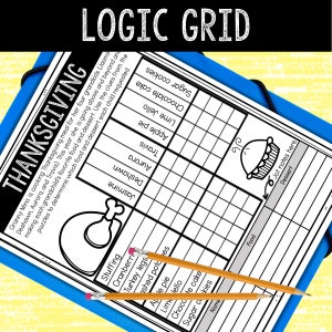 Thanksgiving Logic Puzzle Scavenger Hunt Game for Kids, Party Game ...