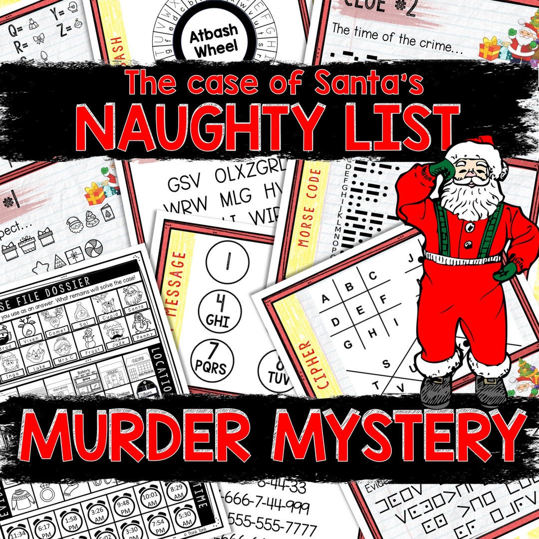 Christmas Murder Mystery Game for Kids, Spy Party, Family Game Night ...