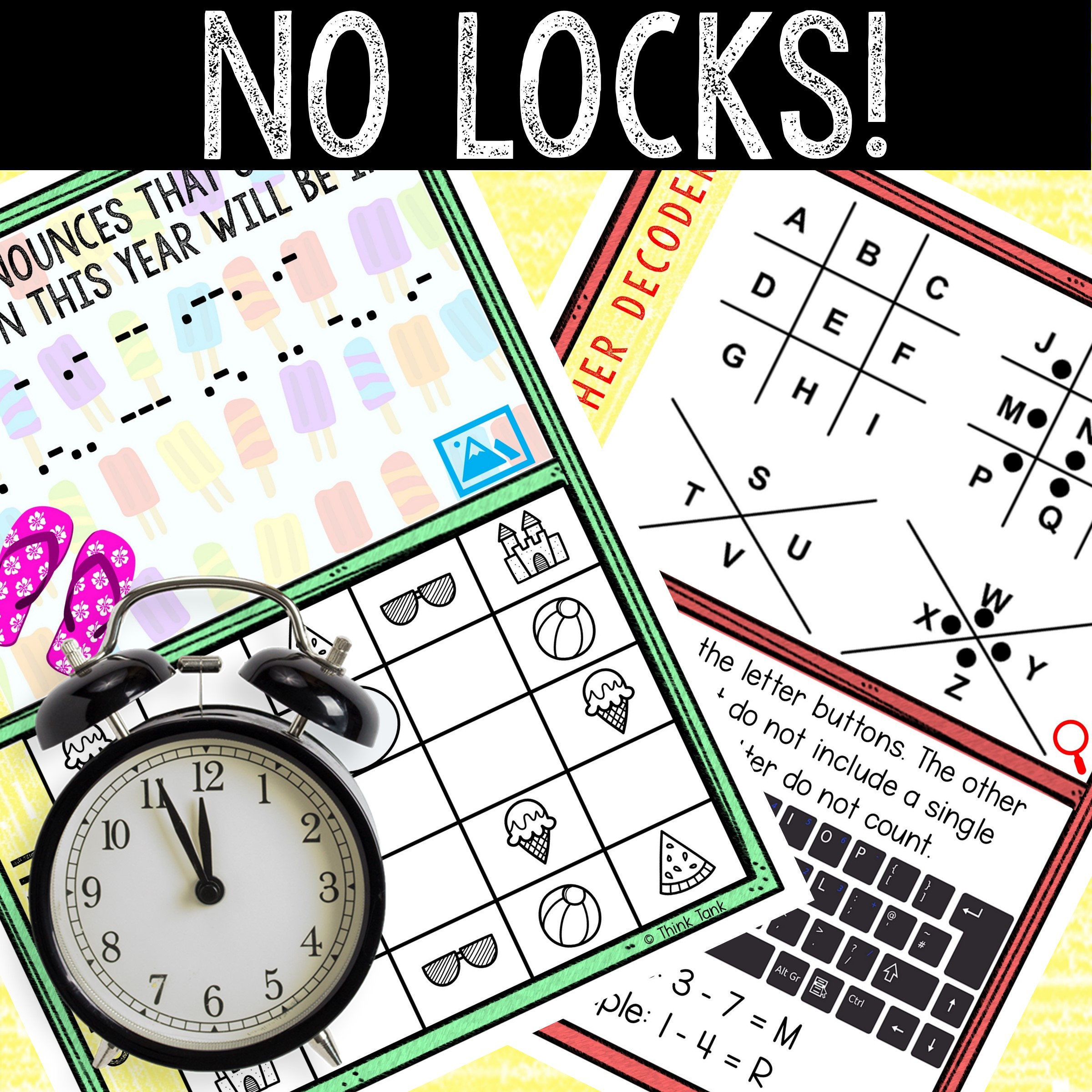 Escape Room for Kids - Printable Party Game – Summer Break Escape Room ...
