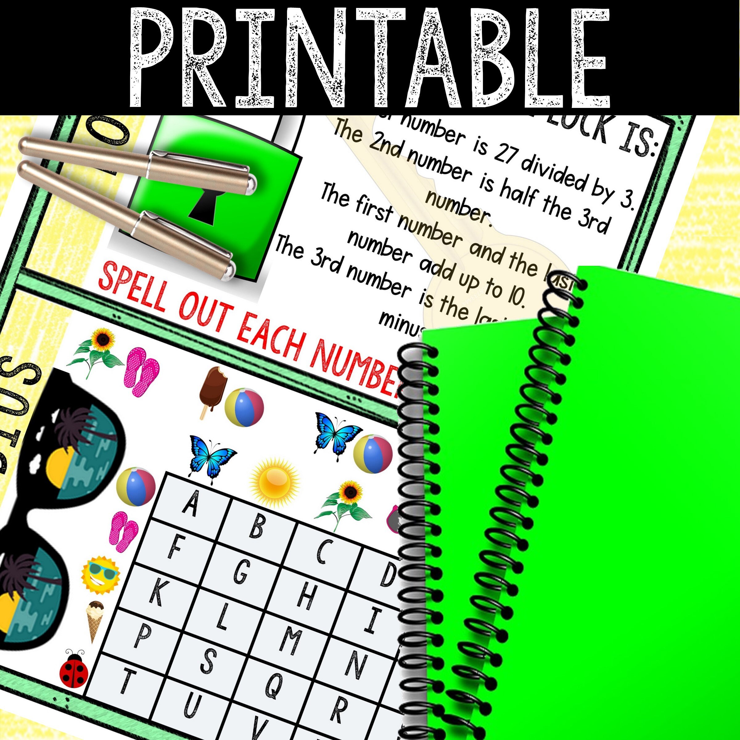 Escape Room for Kids DIY Printable Game Summer Time Escape - Etsy