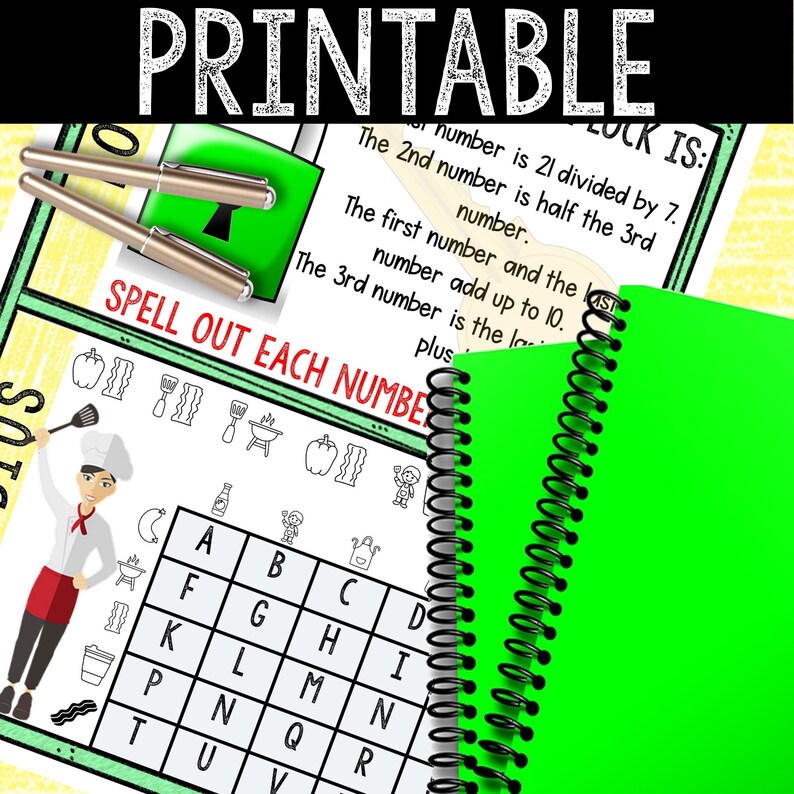 Escape Room for Kids Printable Party Game Pizza Pizzaz - Etsy