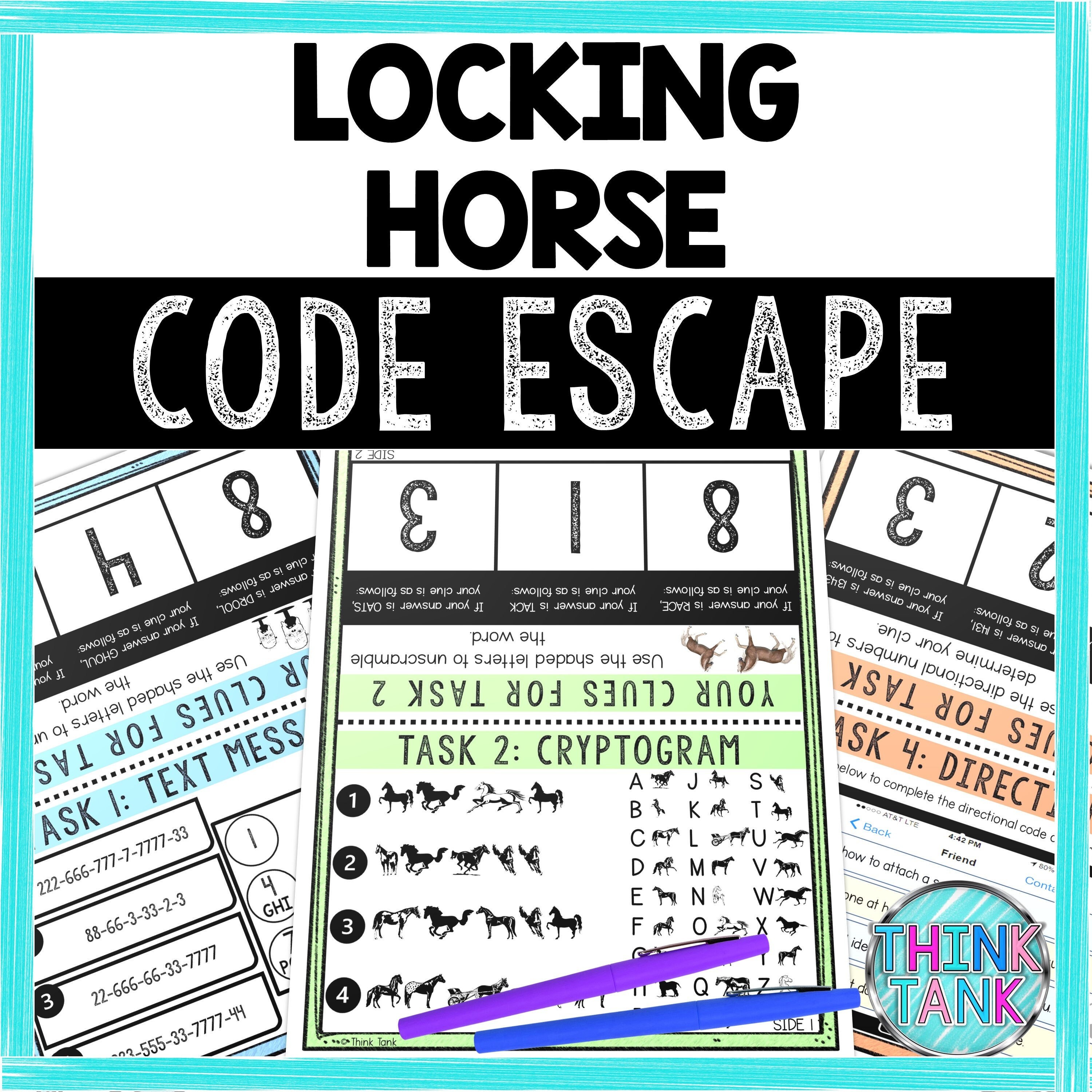 Locking Horse Escape Room Code for Kids Printable Party Game - Etsy