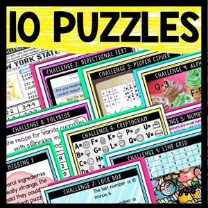 Cupcakes GRID Escape Room for Kids - Printable Party Game – Scavenger ...