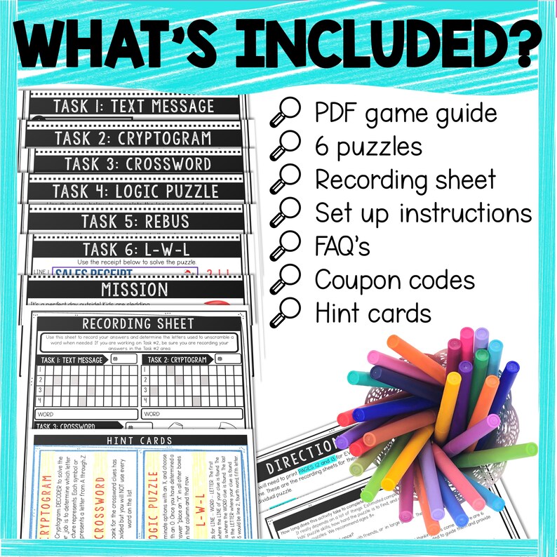 Winter Break Escape Room Code for Kids - Printable Party Game ...