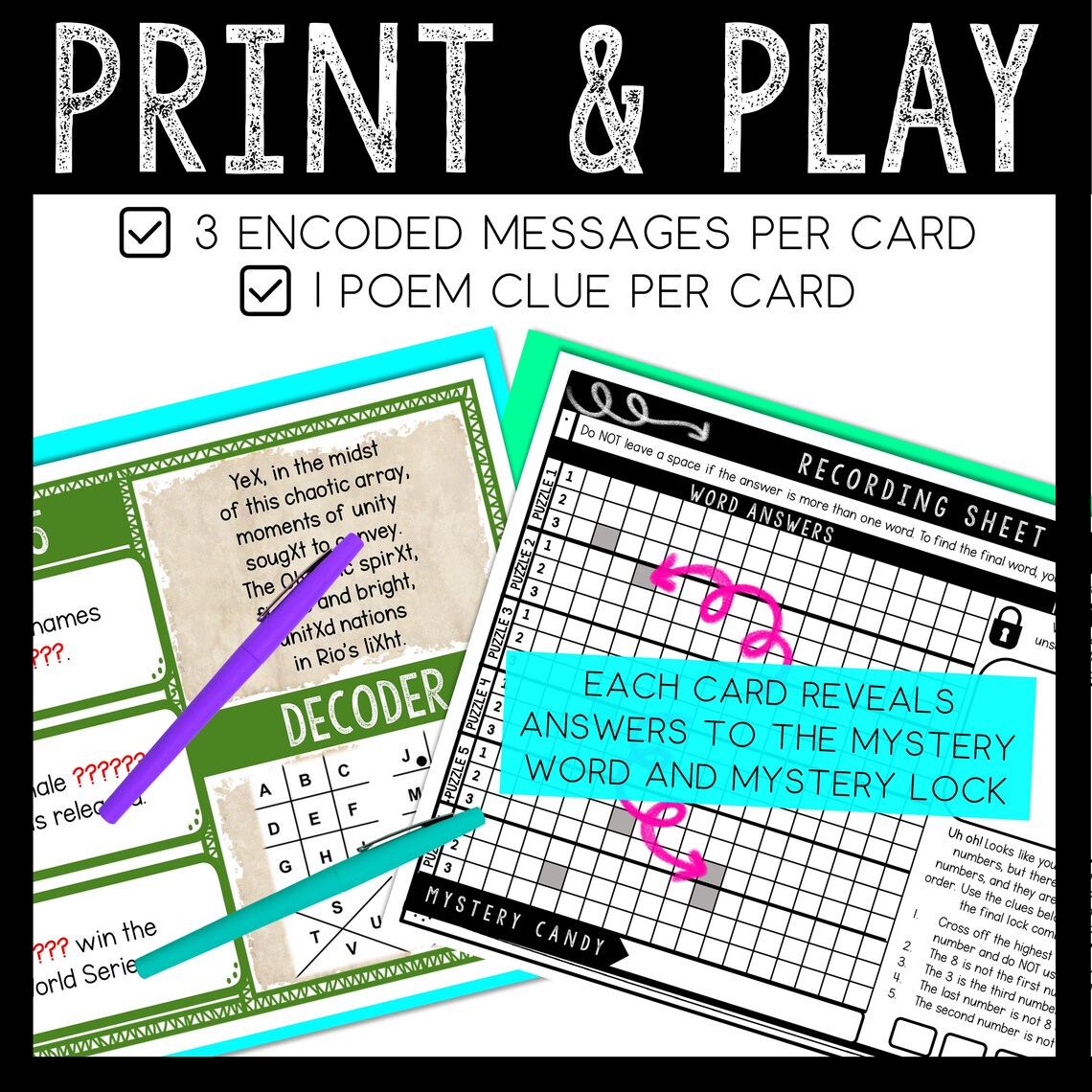 Born in 2016 Fact Quest Escape Room for Kids, Printable Party Game ...