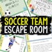 Escape Room for Kids Printable Party Game Soccer Team Escape Room Kit ...