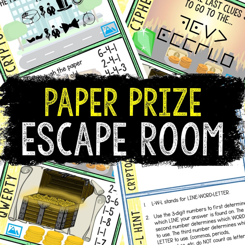 Escape Room for Kids Printable Party Game Paper Prize - Etsy