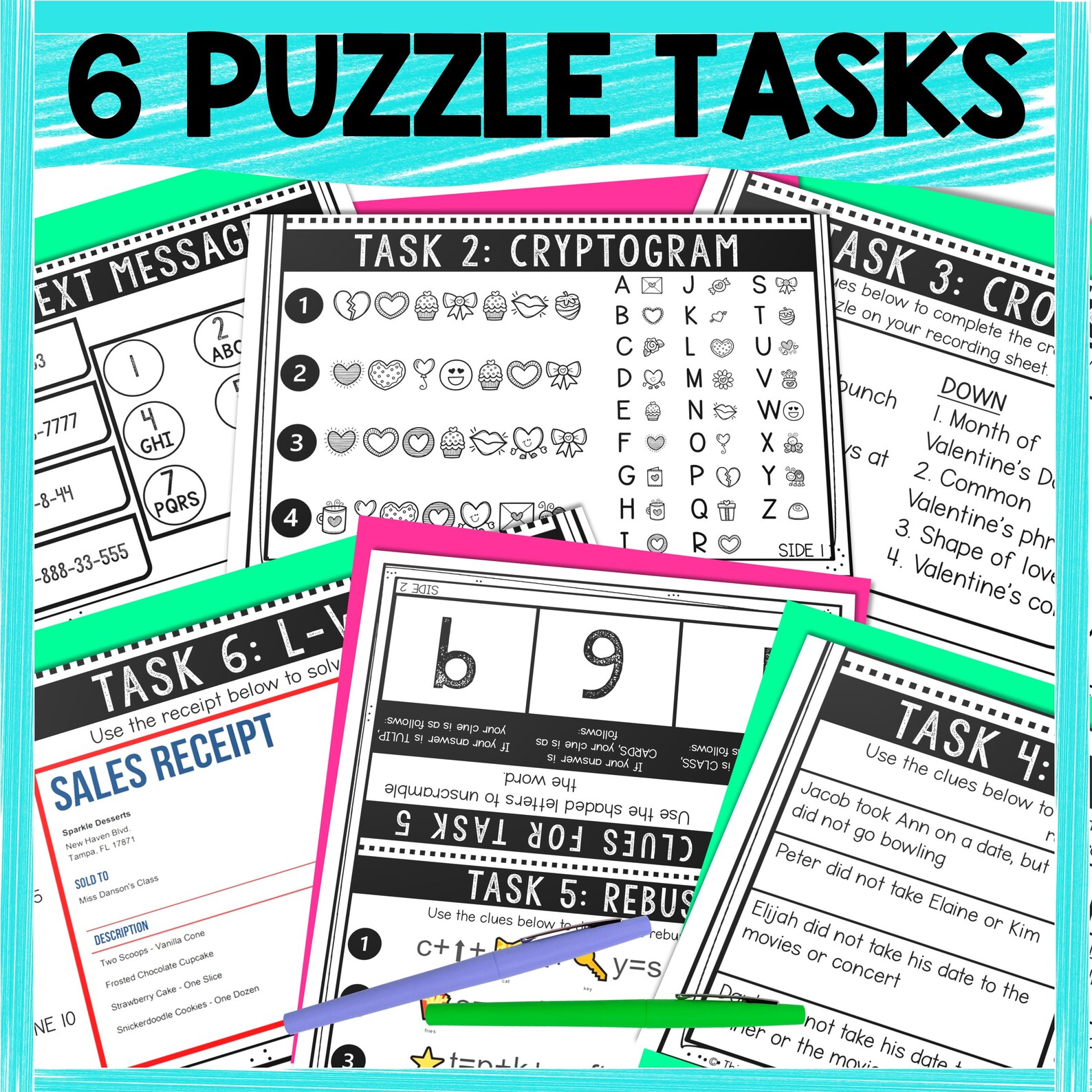 Valentine's Day Escape Room Code for Kids Printable - Etsy