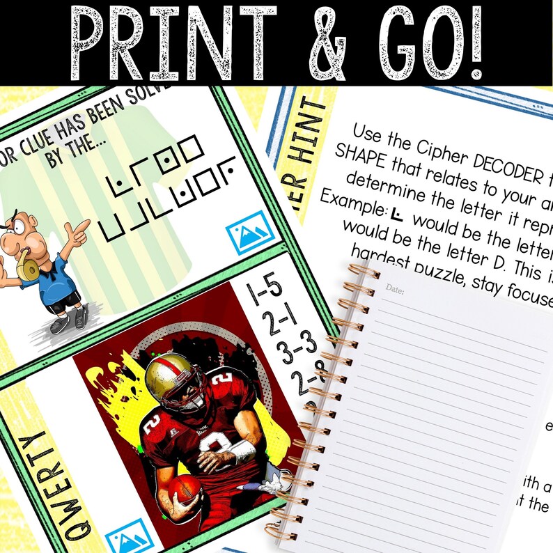 Escape Room for Kids Printable Party Game Football - Etsy